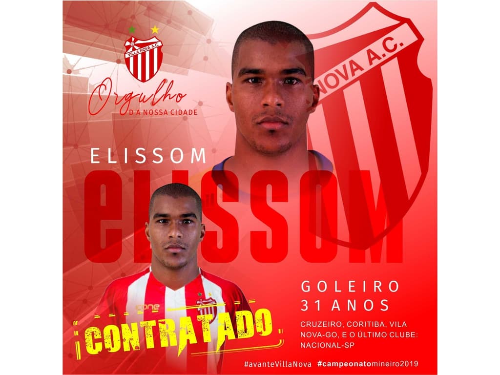 Villa Nova-MG contrata Elisson, ex-Cruzeiro, após perda do filho - Lance!