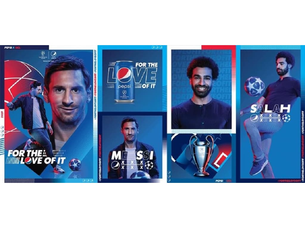Messi e Salah estrelam campanha da Pepsi para a Liga dos Campeões - Lance!