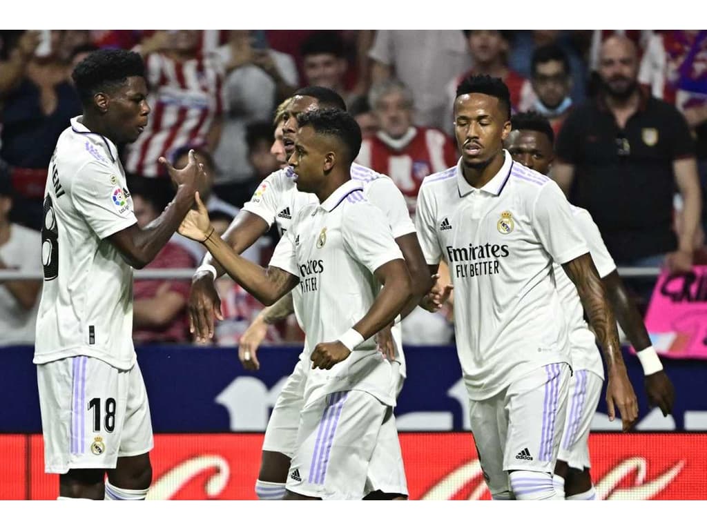 Vini Jr e Rodrygo 'bailam' na frente da torcida do Atlético de Madrid ...