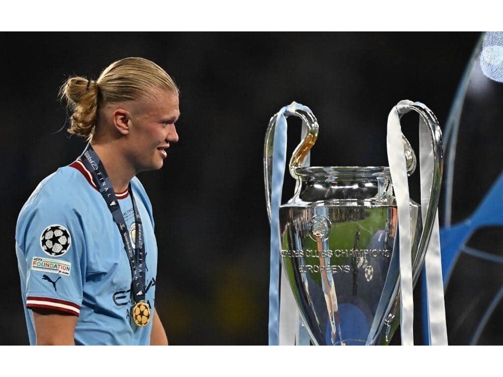 Haaland celebra Champions League e esbanja autoestima após título com ...