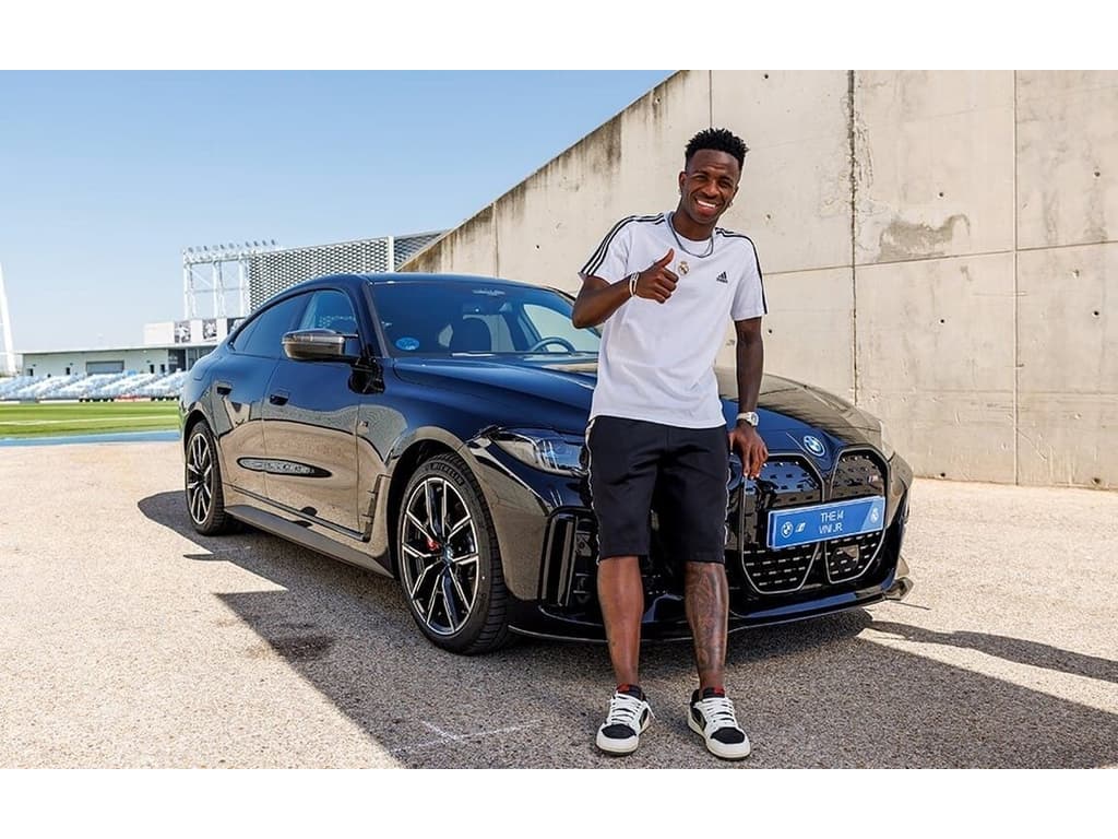 Jogadores do Real Madrid recebem carros de patrocinadora; Vini Jr ...
