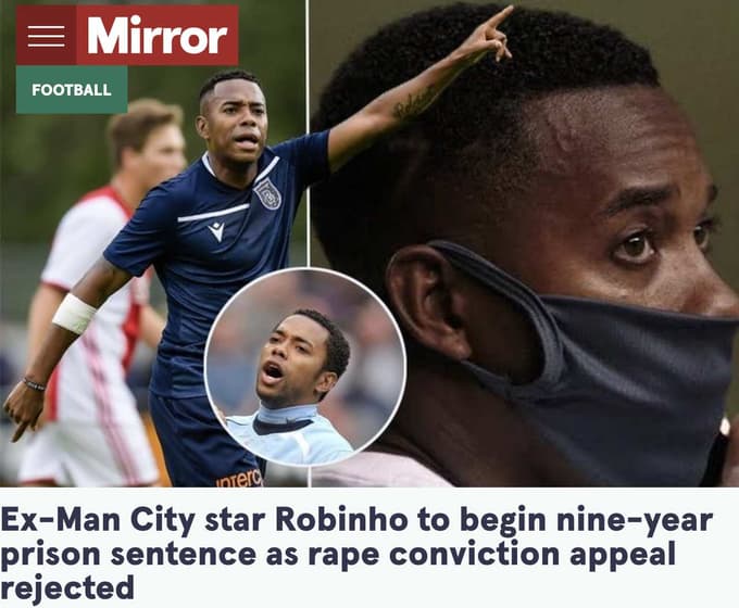 Atacante Robinho condenado por violência sexual: veja a repercussão do ...