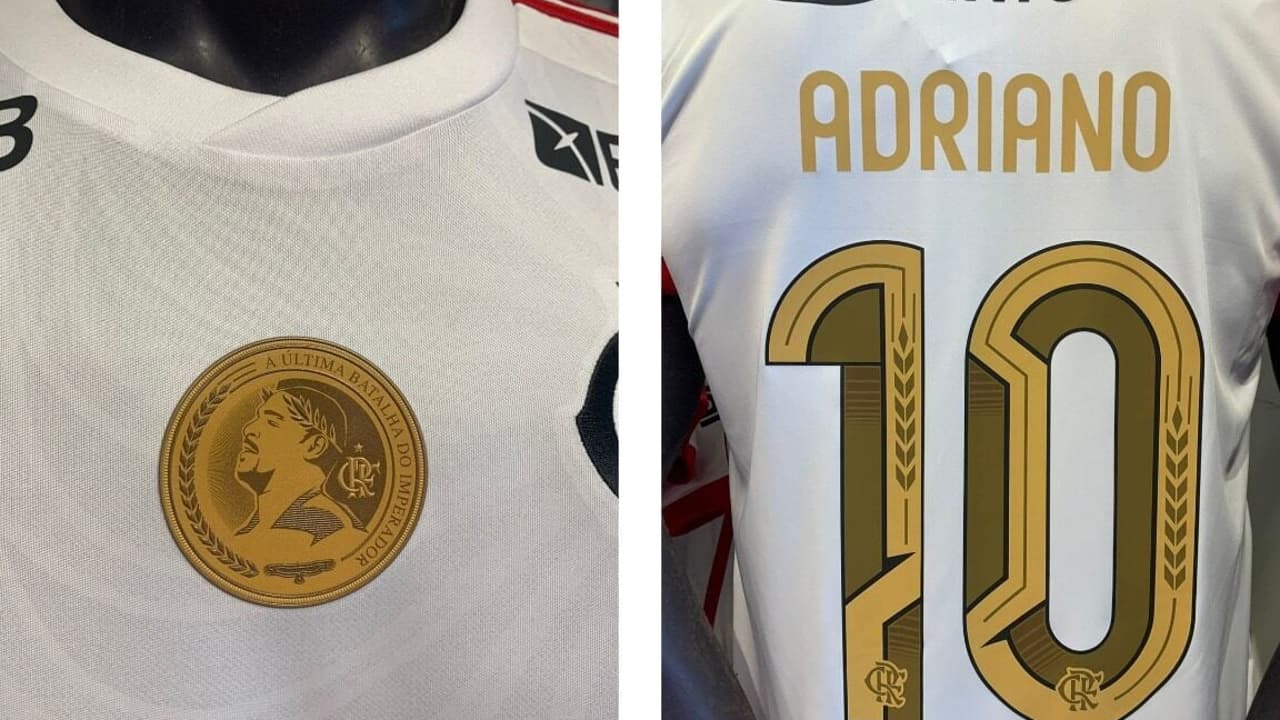 Veja os detalhes da camisa de Adriano Imperador para despedida