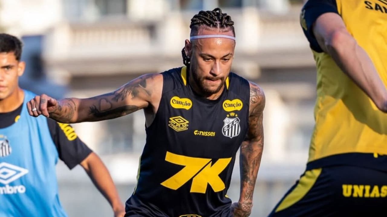 Com Neymar e Guilherme, Santos faz penúltimo treino de olho no CRB