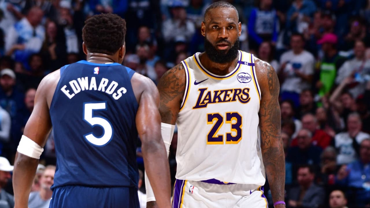 LeBron manda recado para Edwards após eliminação nos playoffs da NBA