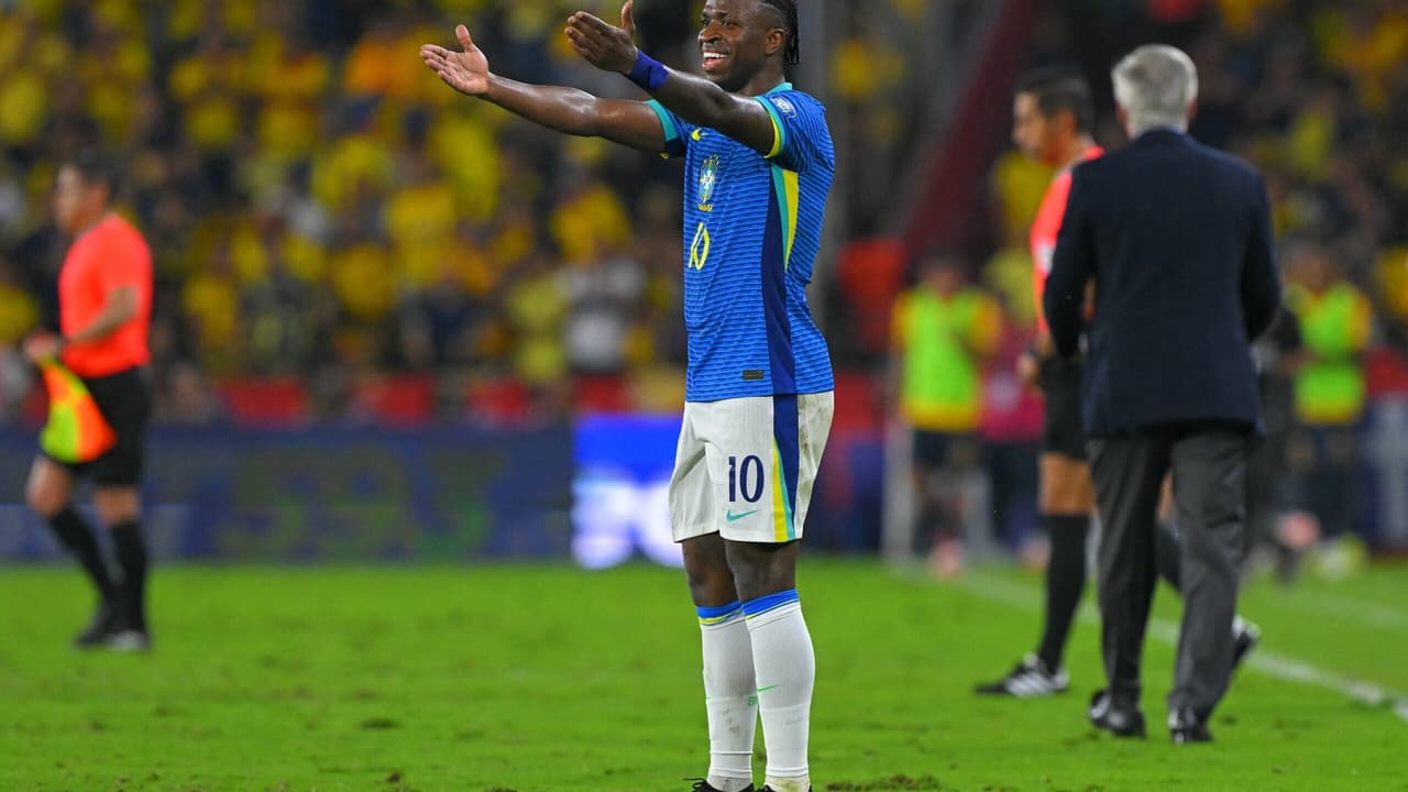 Vini Jr analisa estreia de Ancelotti na Seleção: 'Não teve tempo'