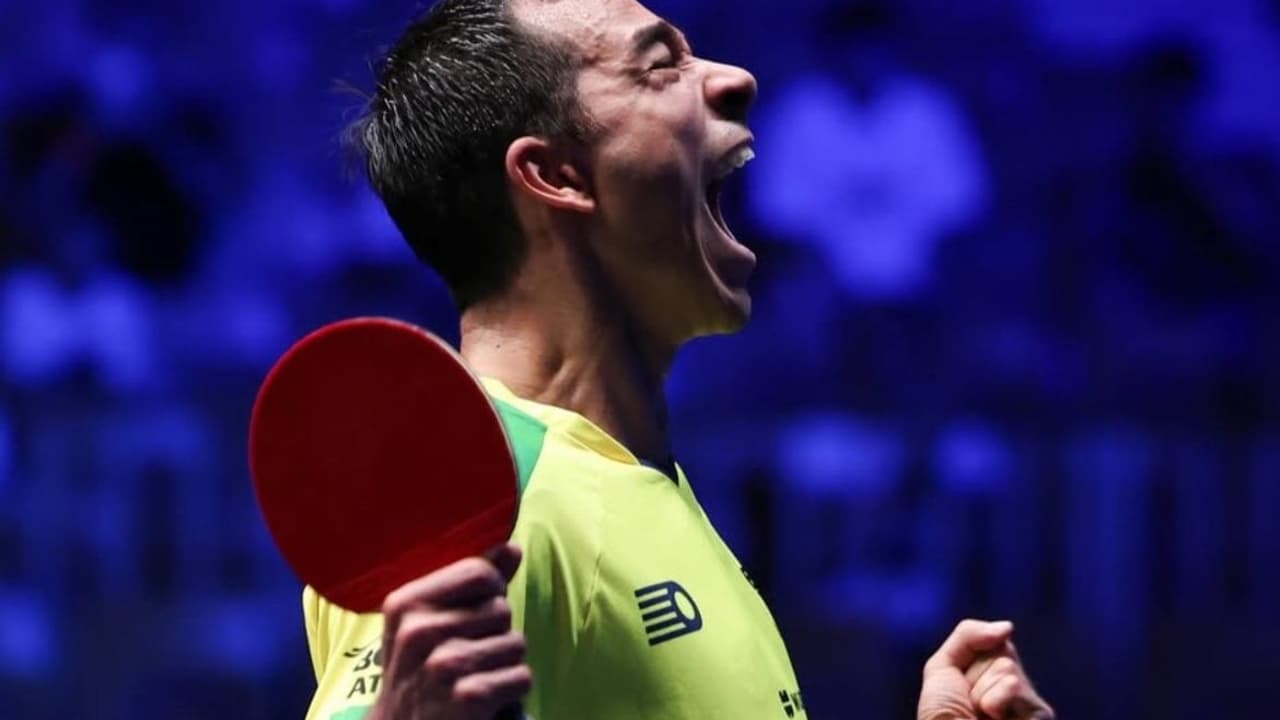 Hugo Calderano na final do WTT de Buenos Aires; onde assistir e horário