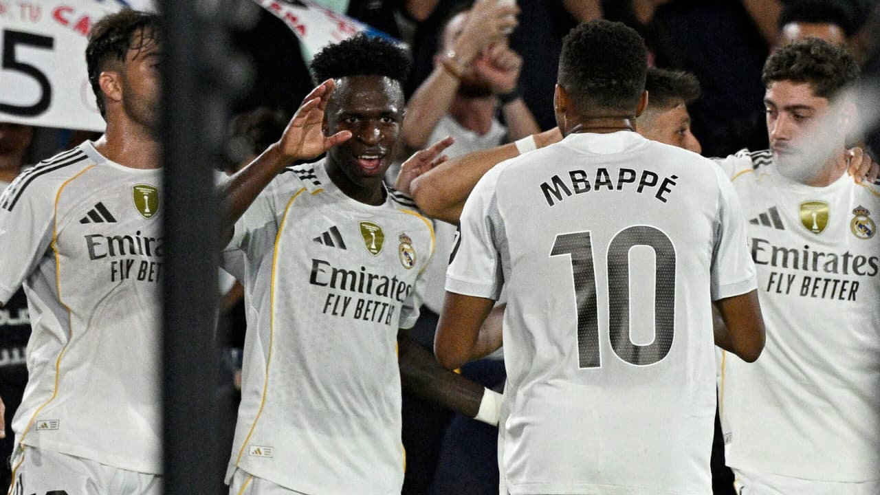 Vini Jr e Mbappé brilham, e Real Madrid aplica goleada em La Liga