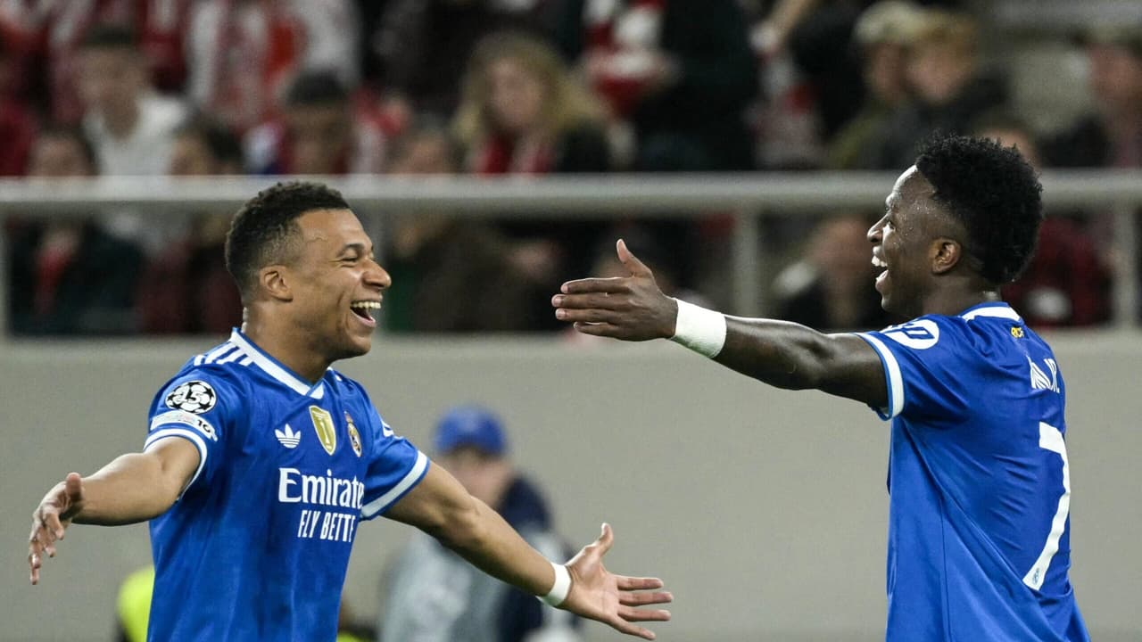 Vini Jr, ex-Flamengo e poker de Mbappé: Real Madrid vence na Champions