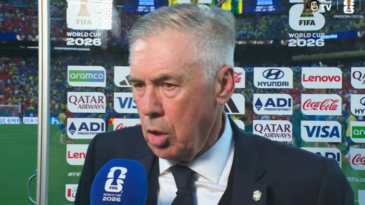 Ancelotti quebra silêncio após empate do Brasil com Marrocos