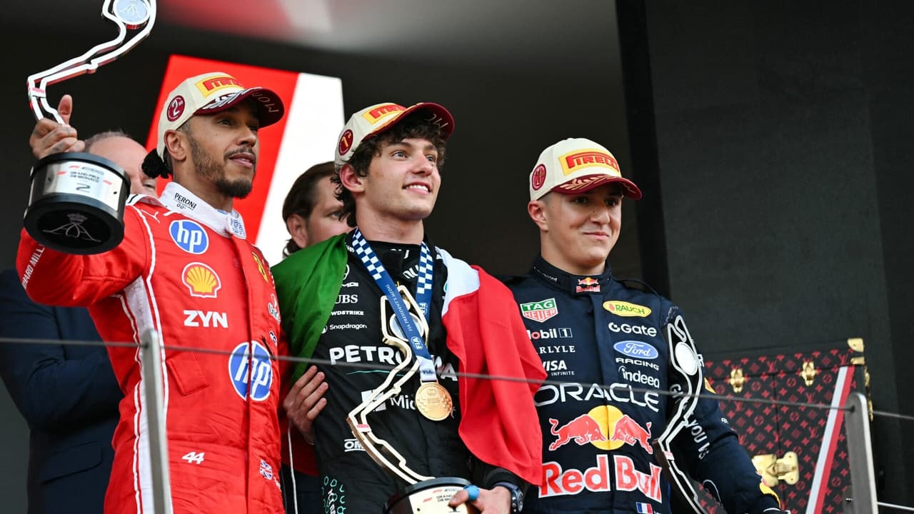 Pódio em Mônaco, Antonelli e Hadjar já 'tietaram' Hamilton antes da F1