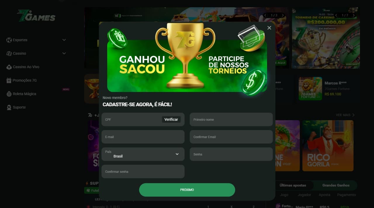 7Games: Guia e análise do site em 2025