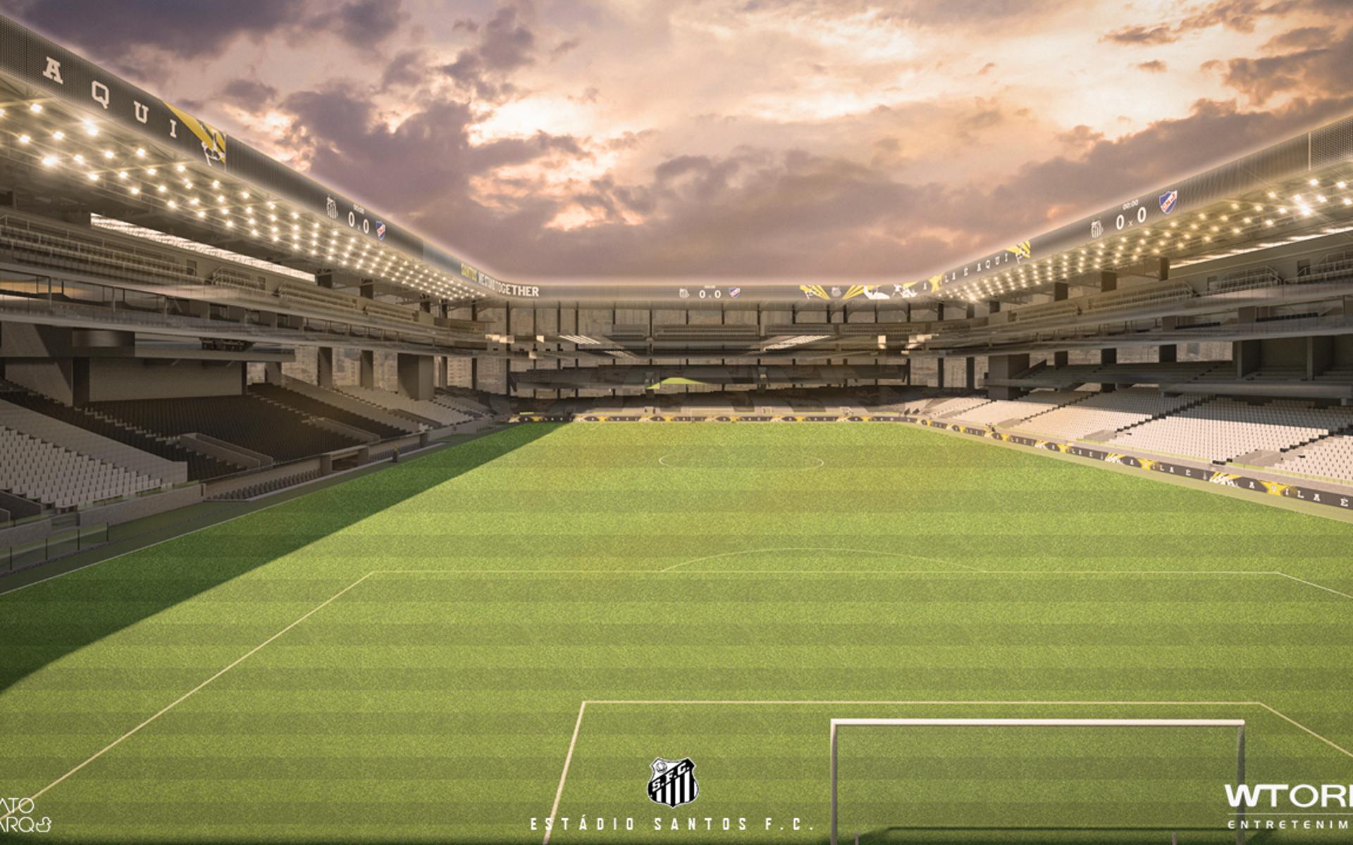 Santos divulga imagens atualizadas da nova Vila Belmiro