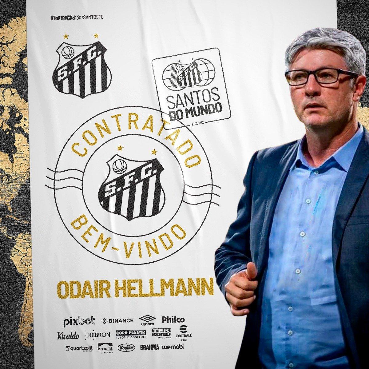 Perfil vencedor foi determinante para o Santos contratar Odair Hellmann - Lance!