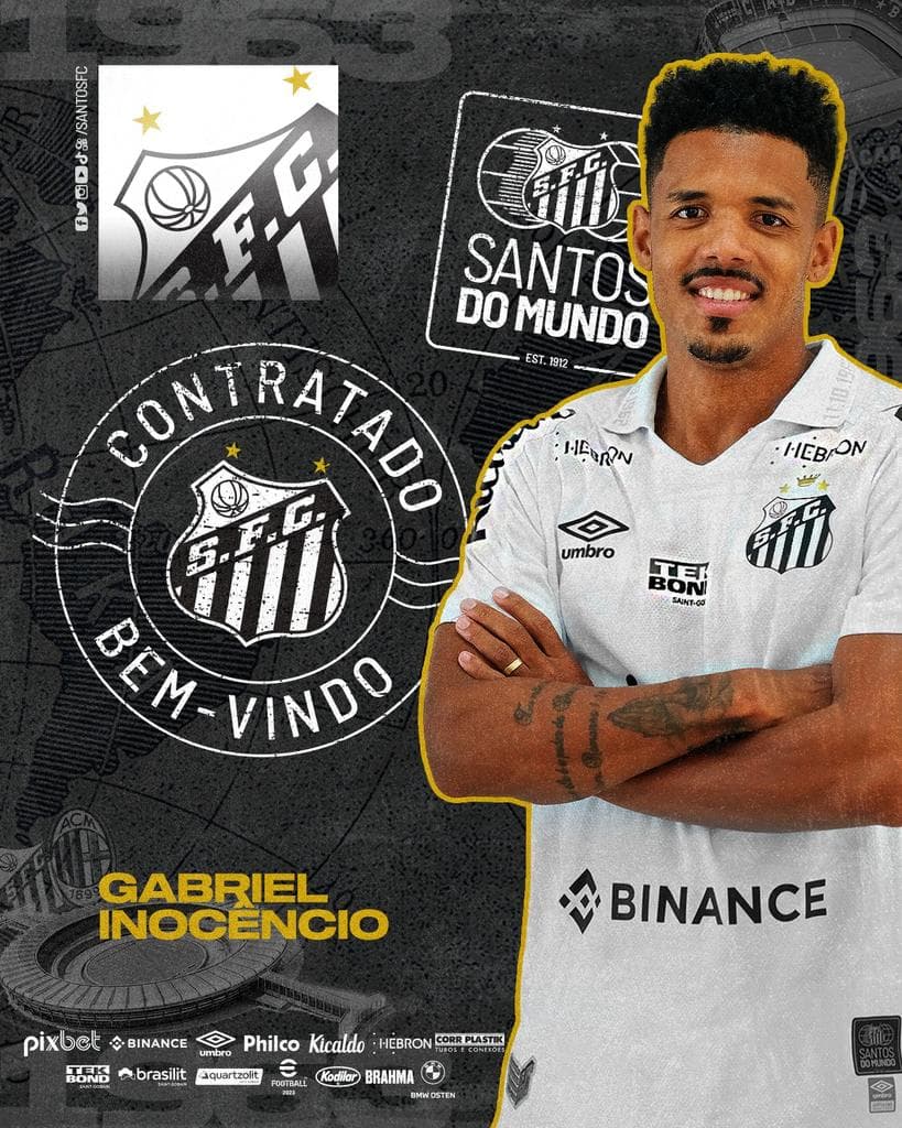 Santos anuncia contratação do lateral Gabriel Inocêncio