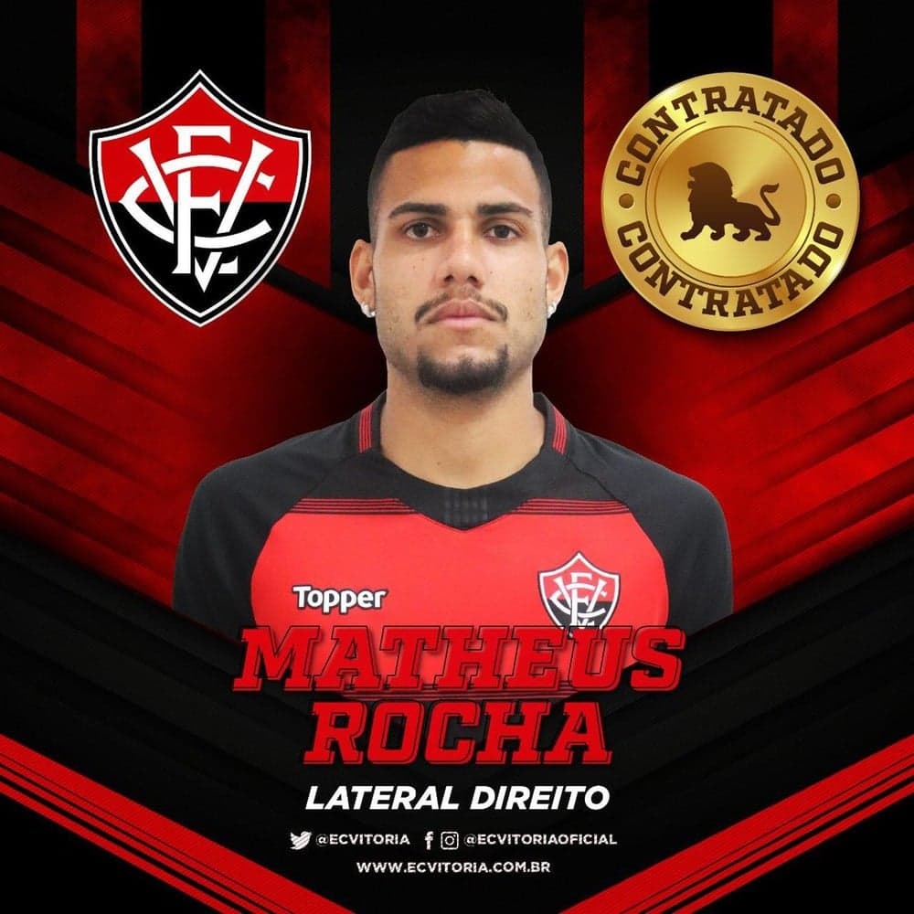 Vitória anuncia a chegada do lateral-direito Matheus Rocha - Lance!