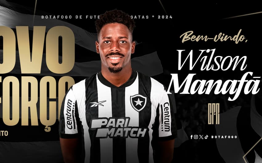 Botafogo anuncia a contratação de Wilson Manafá