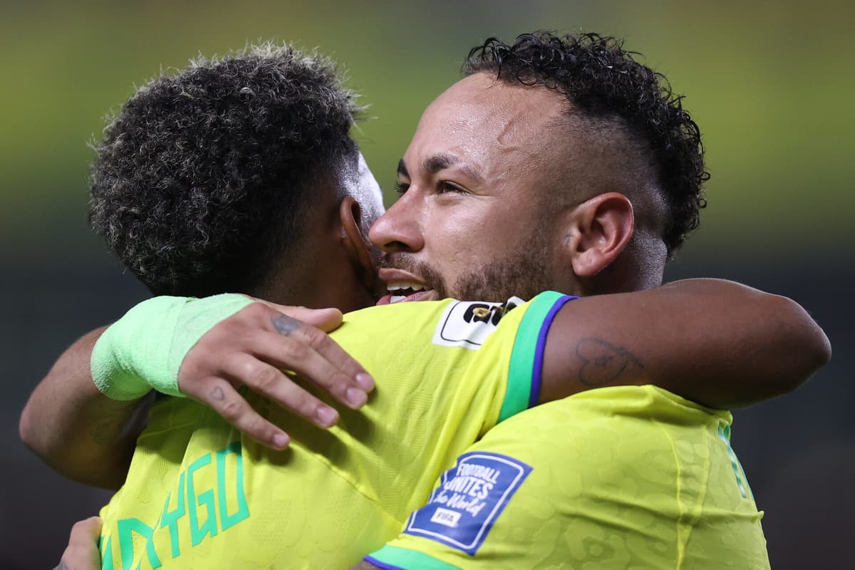 Rodrygo faz dois gols e dá assistência histórica para Neymar na Seleção ...