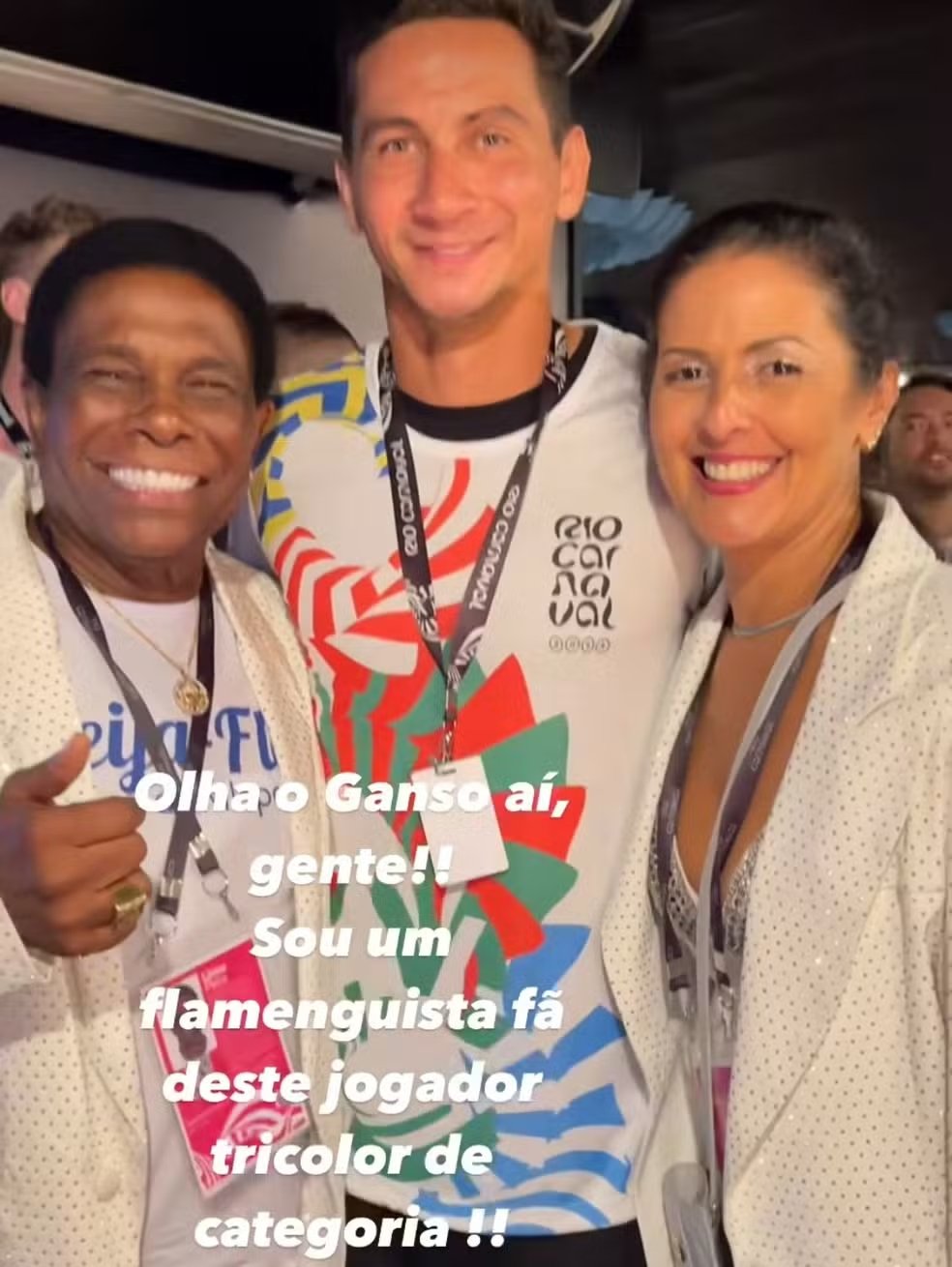 Flamenguista, Neguinho da Beija-Flor tieta Ganso, do Fluminense, no ...